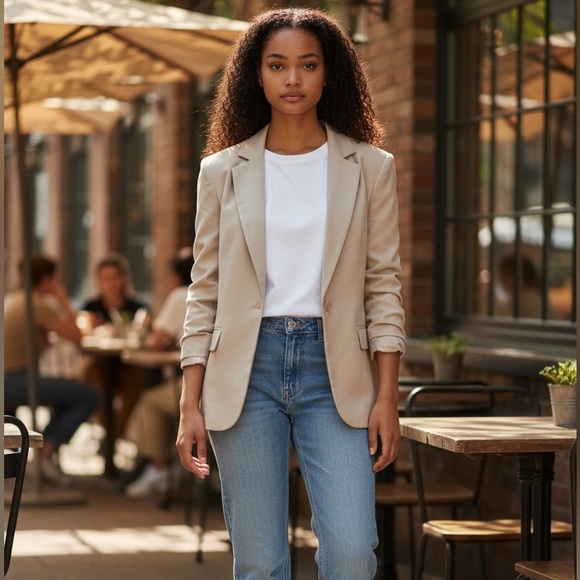 Jackets & Coats | Elegant Cream Womens Blazer | Poshmark